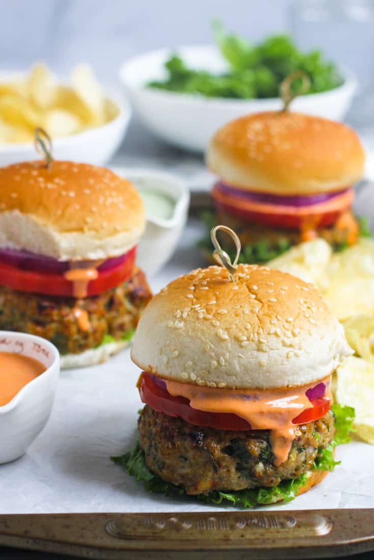 Spicy Masala Chicken Burgers - Ministry of Curry