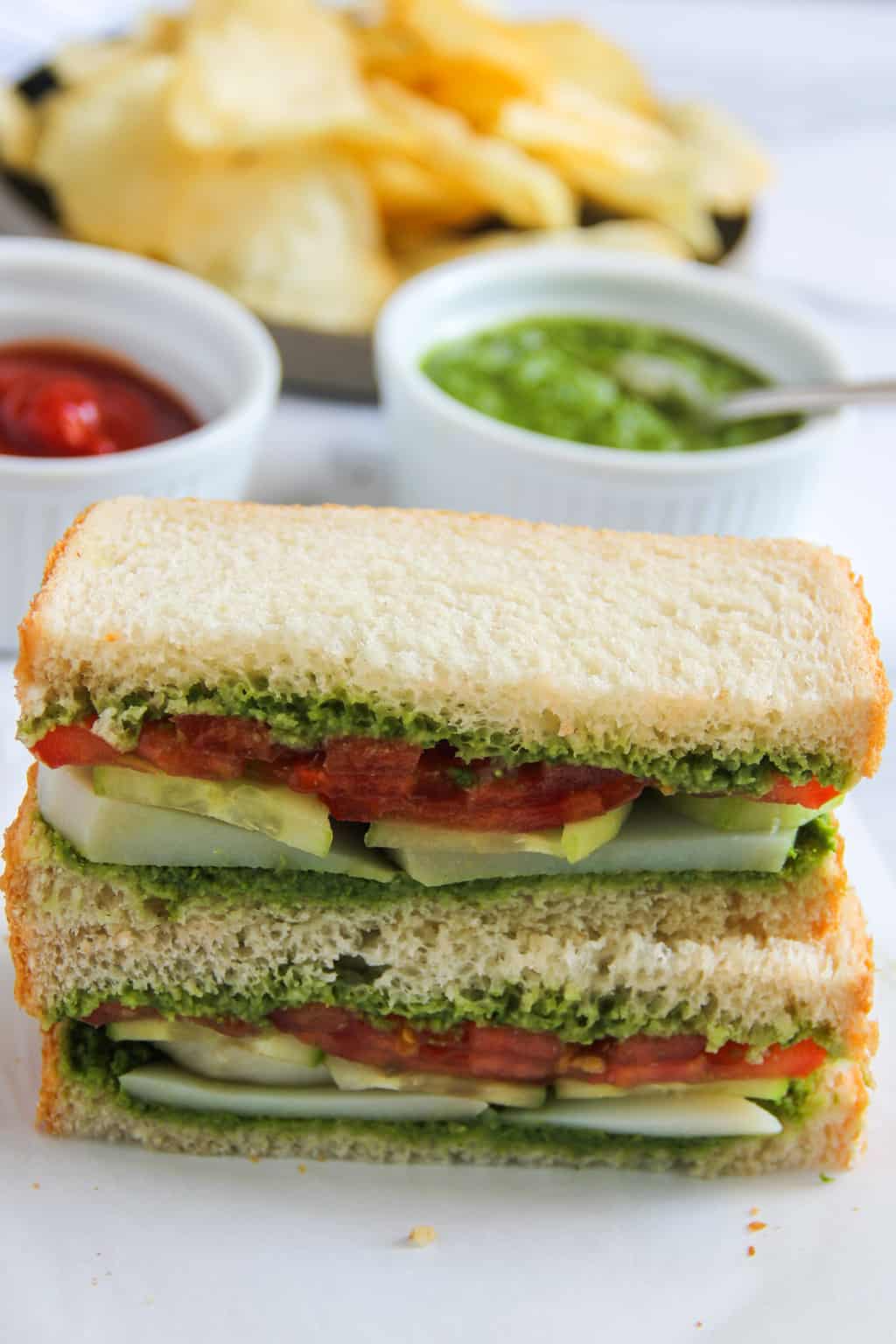 Bombay Sandwich with Cilantro Mint Chutney - Ministry of Curry