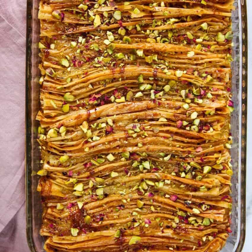 Phyllo Dough Crinkle Cake with Cardamom & Pistachios - Ministry of Curry