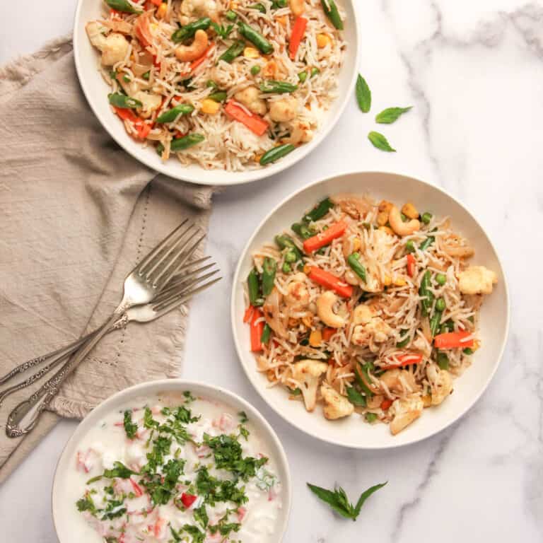 Veg Pulao | Vegetable Pulav - Stove top and Instant Pot Recipe ...