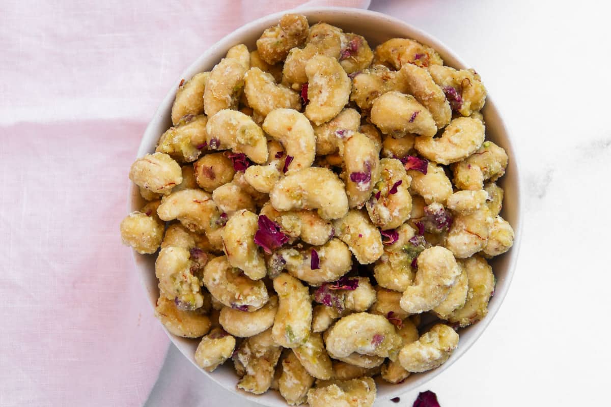 Candied Cashews with cardamom and saffron - Ministry of Curry