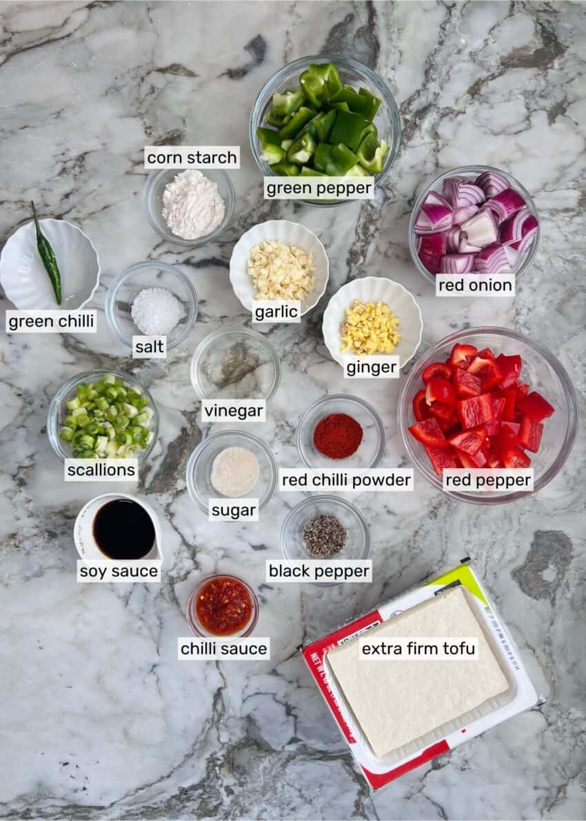 Chilli Tofu {Bold Flavors, Light Twist} - Ministry of Curry