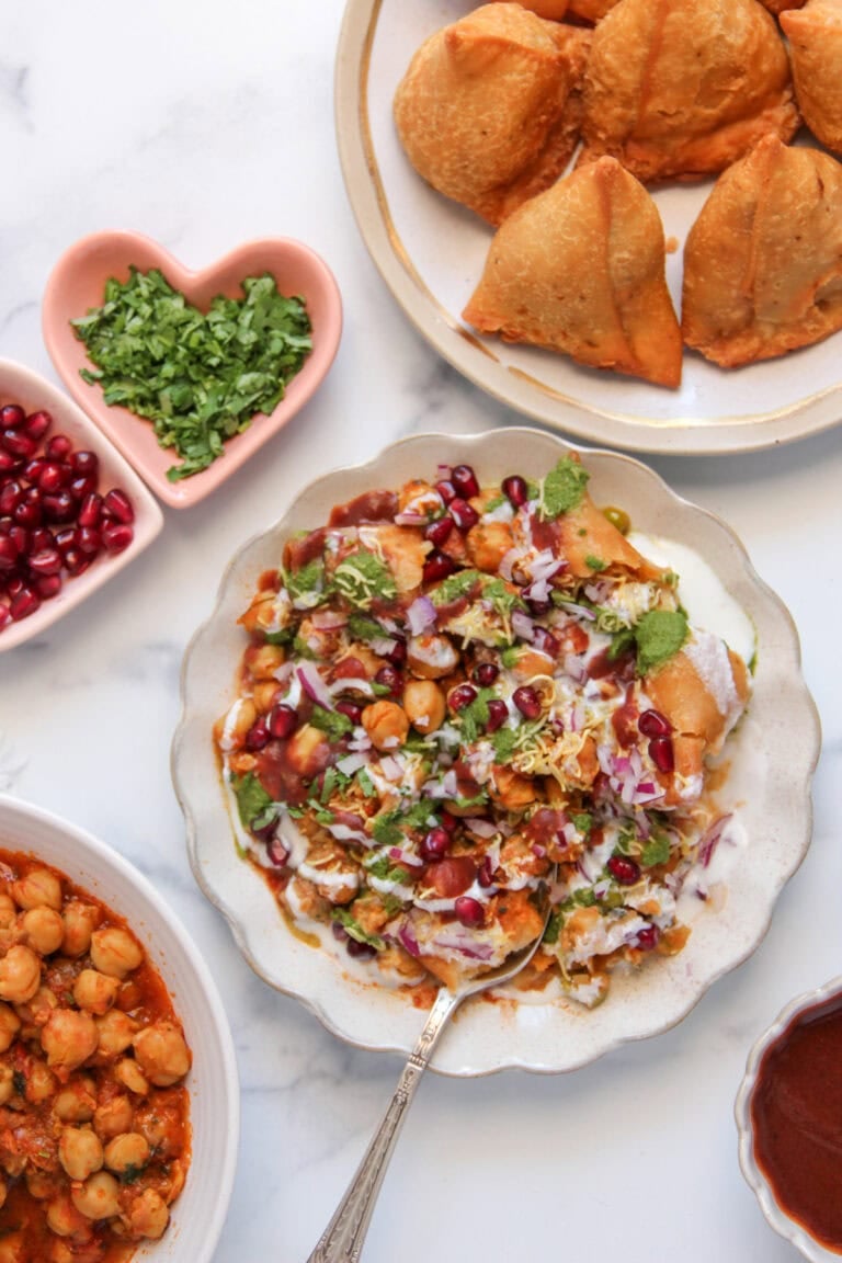 My Signature Samosa Chaat Recipe - Ministry of Curry